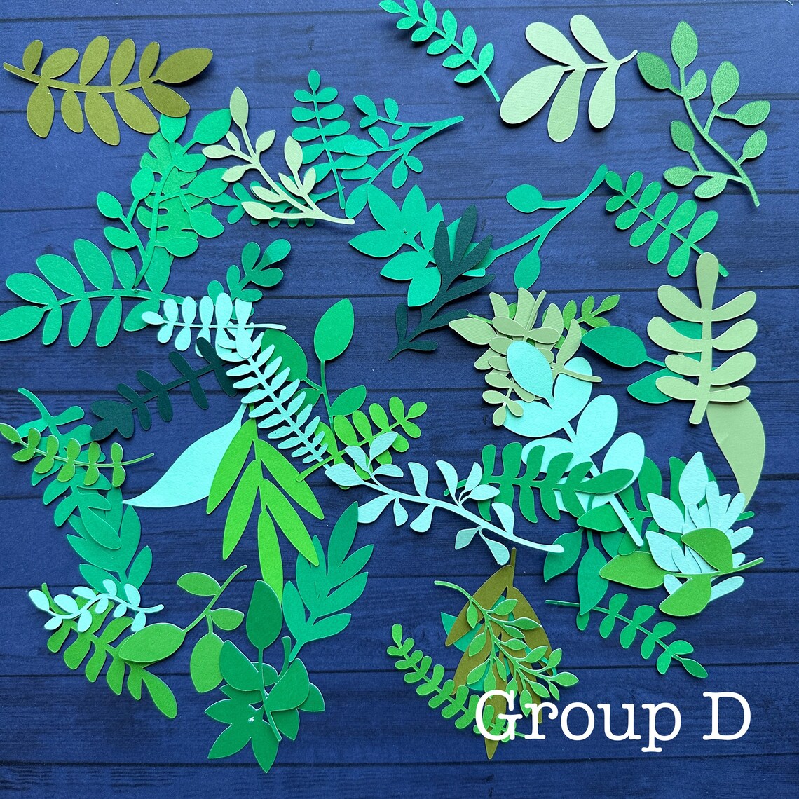 Leaves and Vines Paper Cutouts Card Making Leaf - Etsy