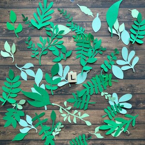 Leaves and Vines Paper Cutouts Card Making Leaf Embellishments Shades ...