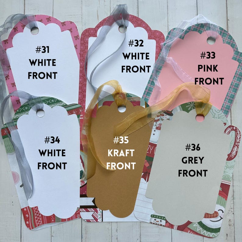 Extra Large Christmas Gift Tags – Shimmer Ribbon, Cardstock Designs - Etsy