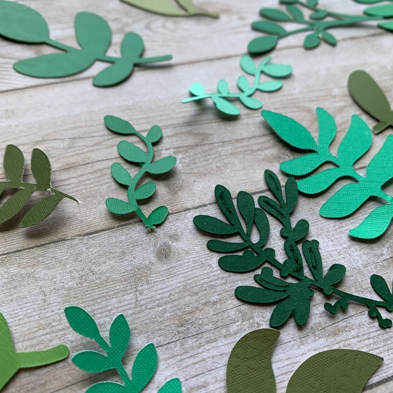 Leaves and Vines Paper Cutouts Card Making Leaf | Etsy