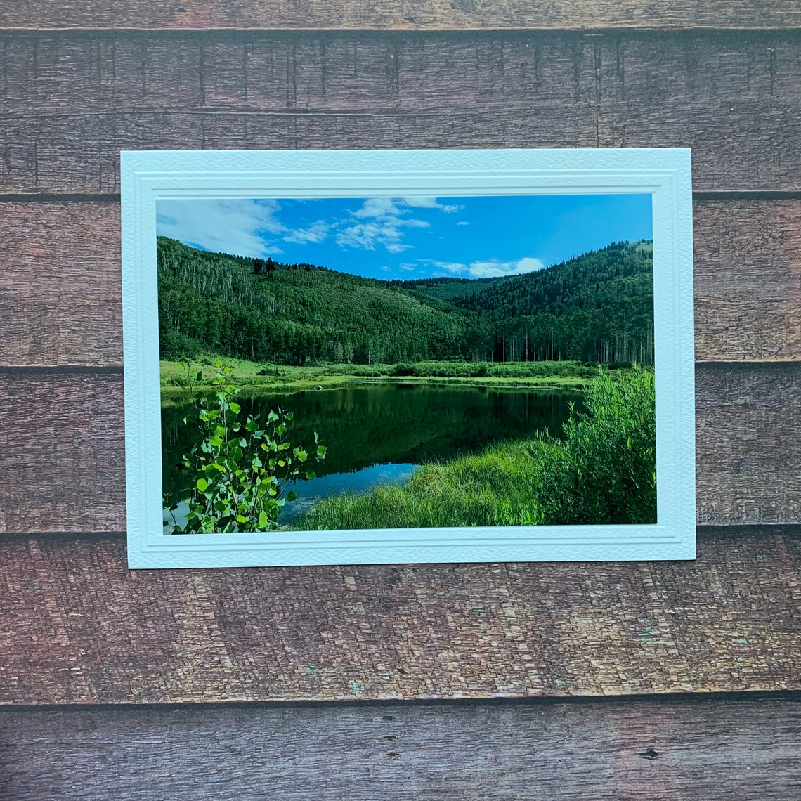 Water Photo Cards Pond Lake Mountains Set of 4 Note - Etsy