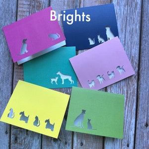 Cat and Dog Note Cards Set of 6 Blank Inside Pet Animal - Etsy