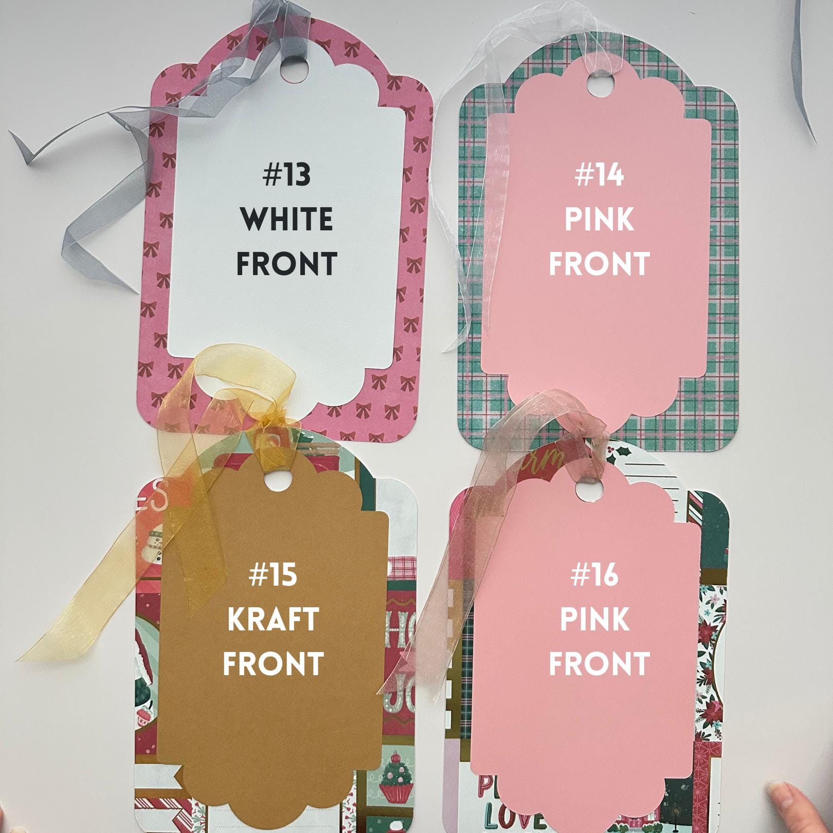 Extra Large Christmas Gift Tags – Shimmer Ribbon, Cardstock Designs - Etsy