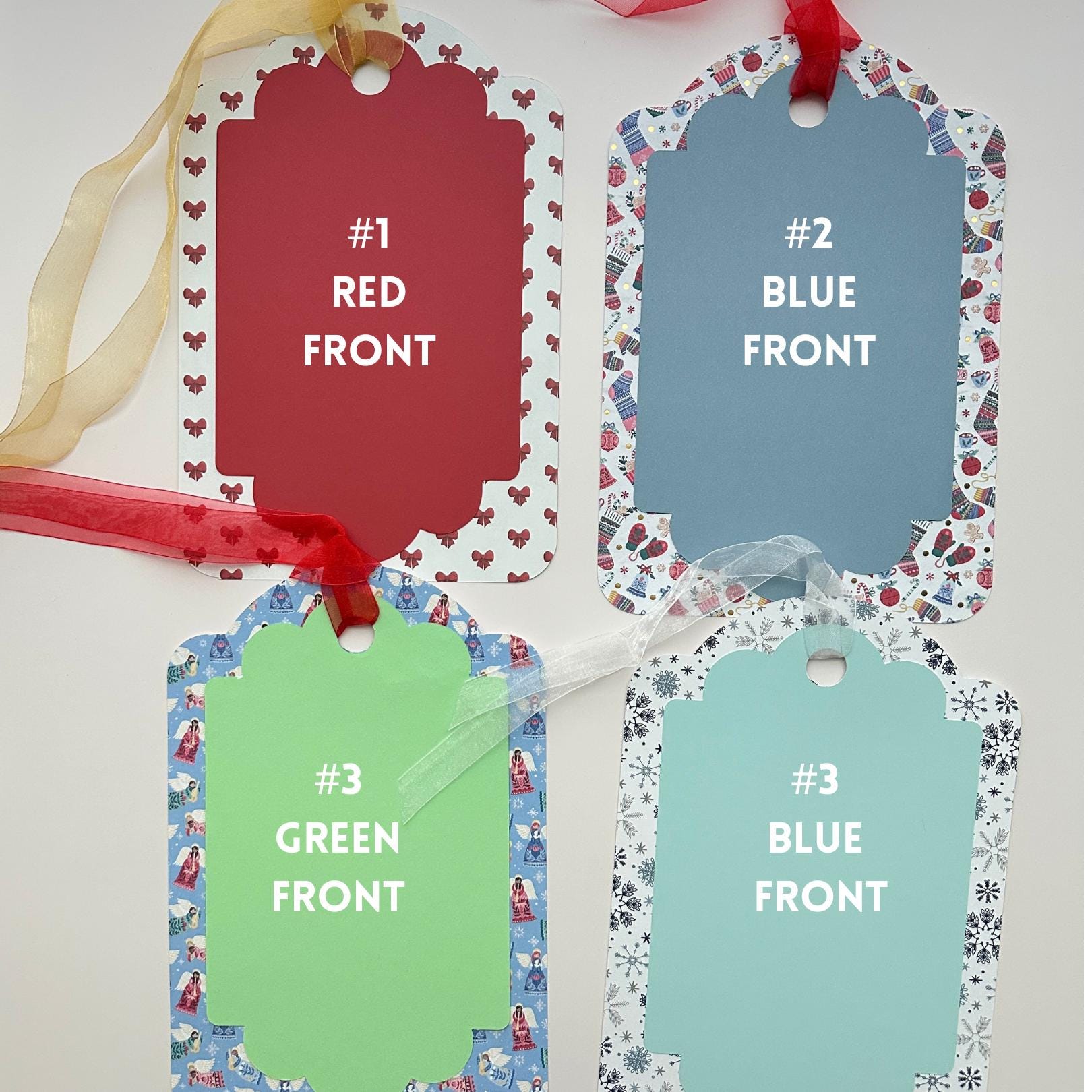 Extra Large Christmas Gift Tags – Shimmer Ribbon, Cardstock Designs - Etsy