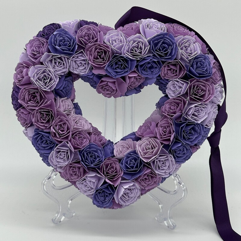 Purple Flower Wreath - Etsy