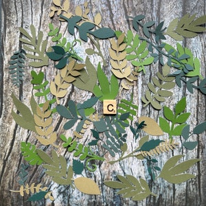 Leaves and Vines Paper Cutouts Card Making Leaf Embellishments Shades ...