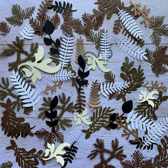 Leaves and Vines Paper Cutouts Card Making Leaf | Etsy