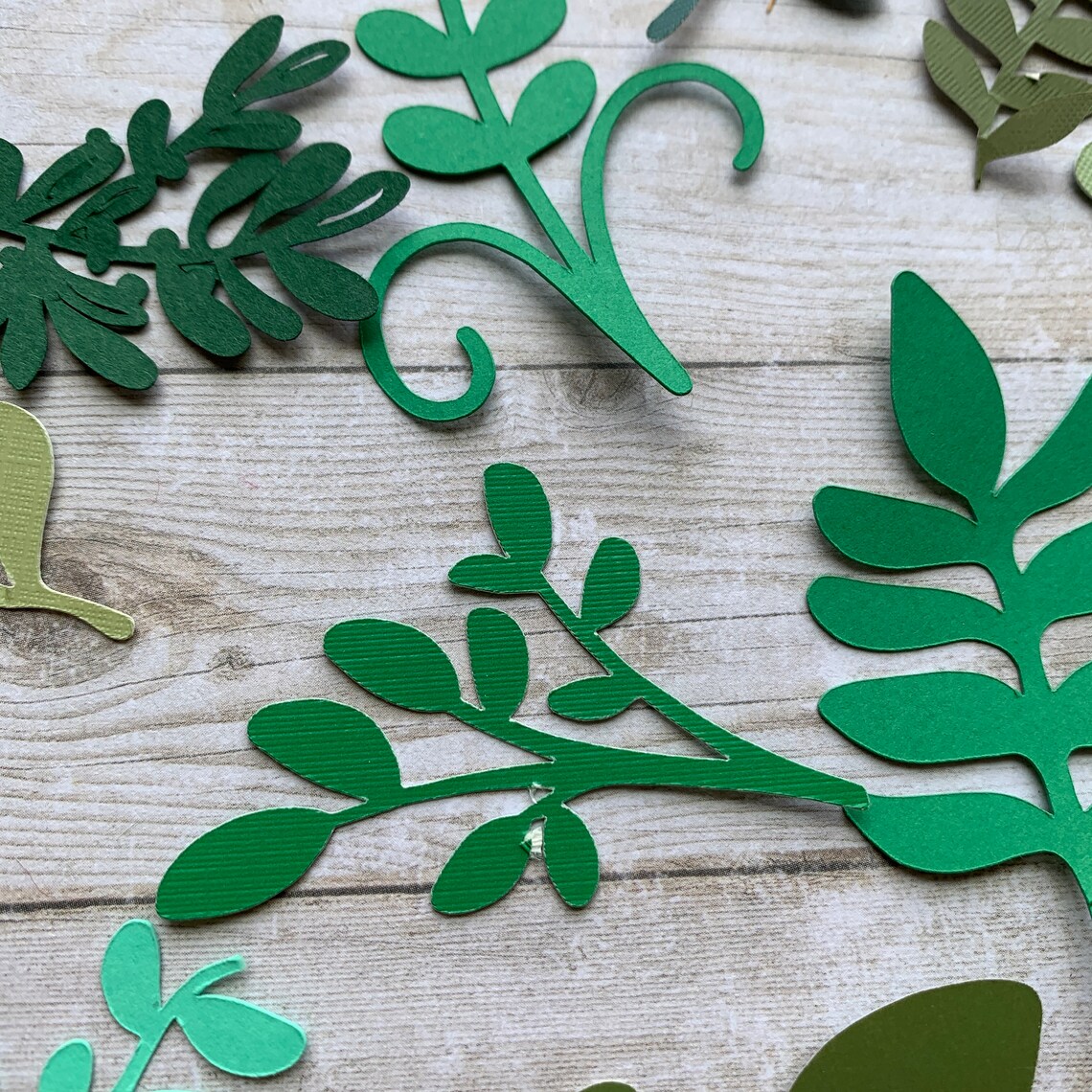 Leaves and Vines Paper Cutouts Card Making Leaf - Etsy
