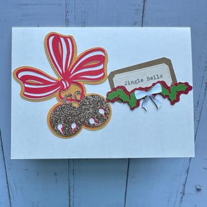 Jingle Bell Cards - Set of 3 - Christmas Cards - Layered Paper Design ...