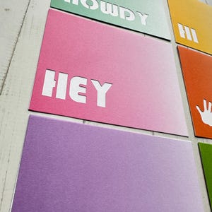 Hello Cards - Set of 6 - Blank Inside - Hello - Hi-ya - Howdy - Wave ...