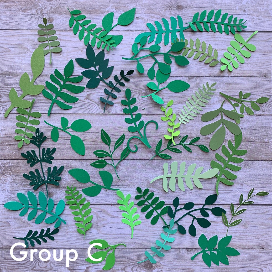 Leaves and Vines Paper Cutouts Card Making Leaf | Etsy