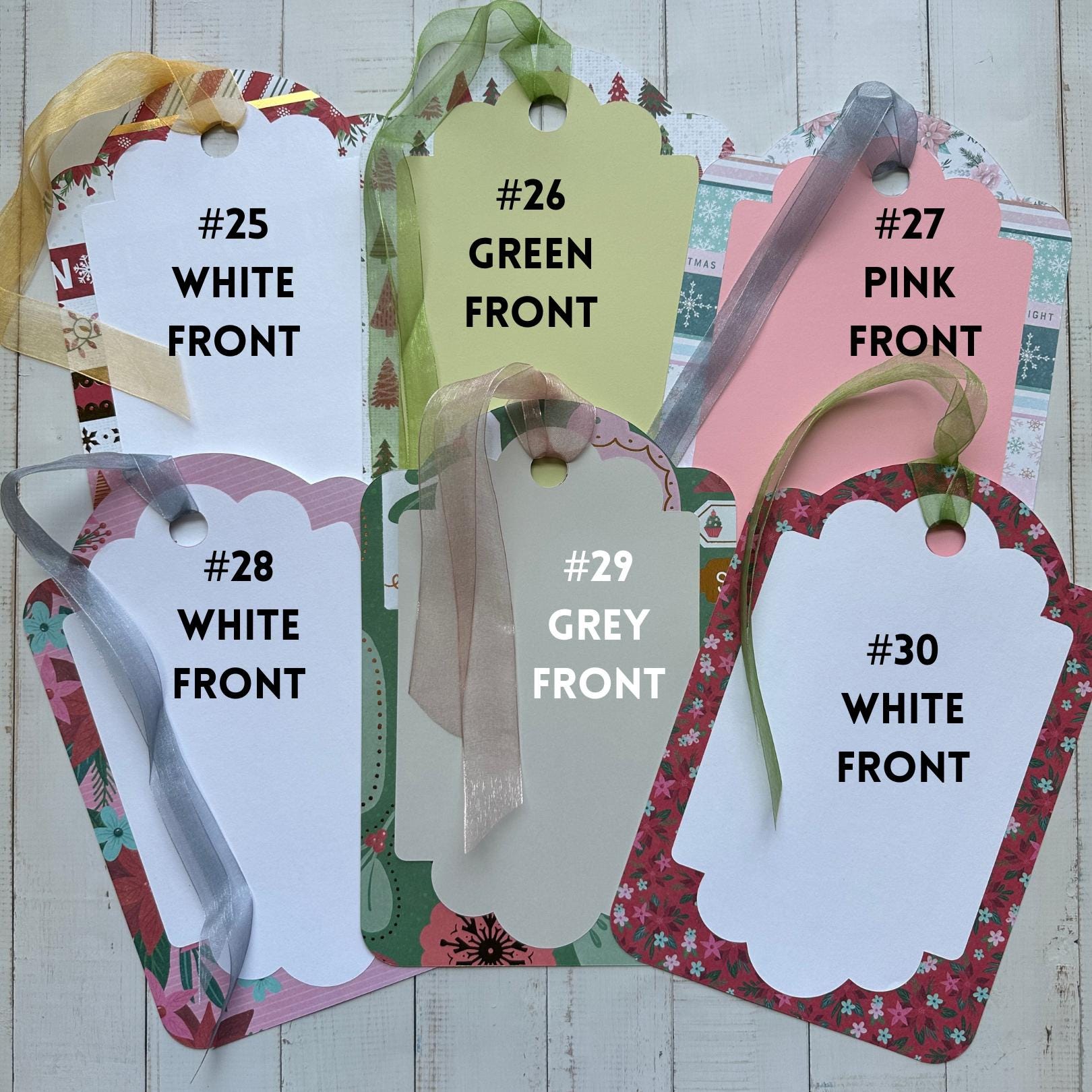 Extra Large Christmas Gift Tags – Shimmer Ribbon, Cardstock Designs - Etsy