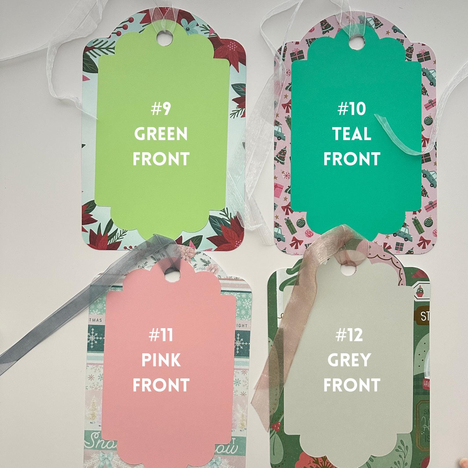 Extra Large Christmas Gift Tags – Shimmer Ribbon, Cardstock Designs - Etsy