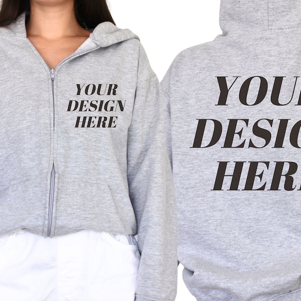 Zip up Hoodie Gildan - Etsy