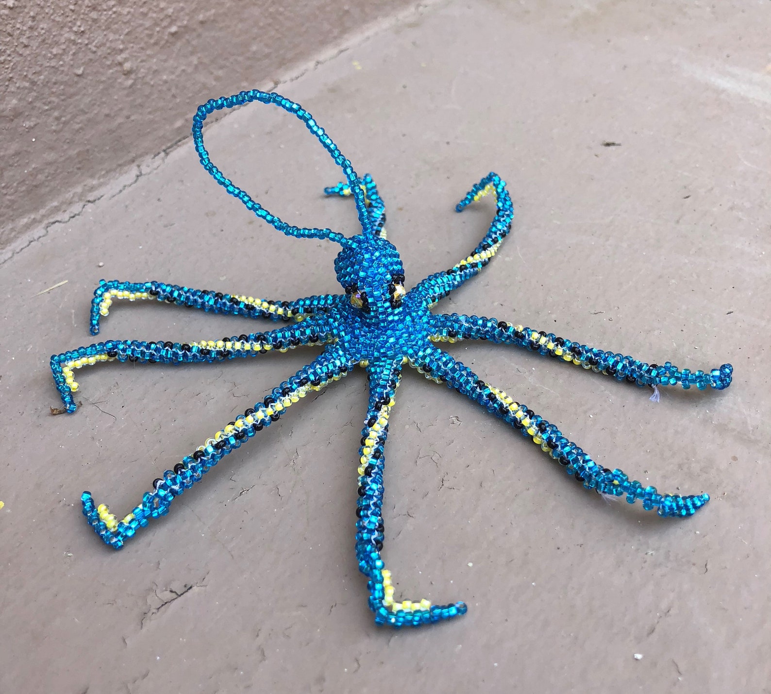 Beaded Hanging Octopus Handmade Nautical Tree Ornament - Etsy