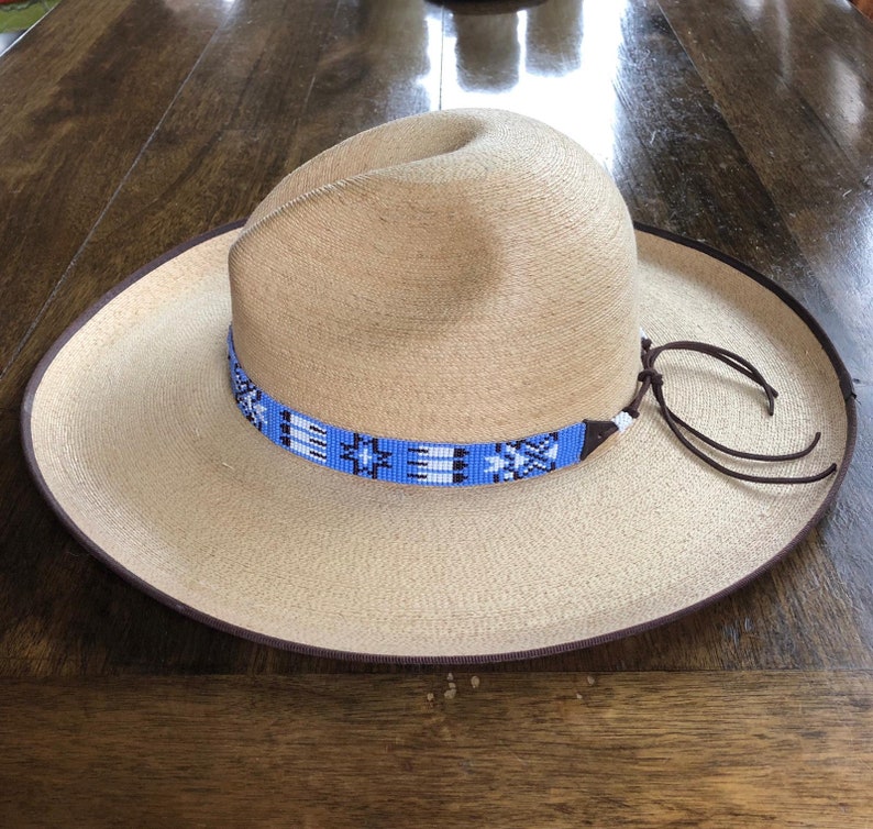 Hat Band Beaded Hatbands Cowboy Western Leather Light | Etsy