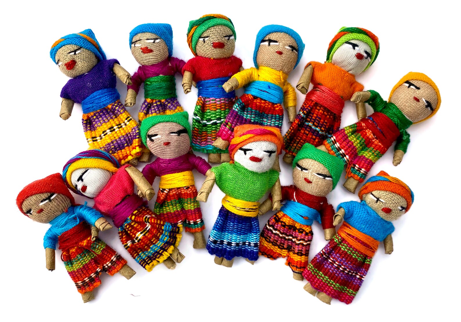 6 Boys and 6 Girl Fine Worry Dolls Handmade Doll Collection - Etsy