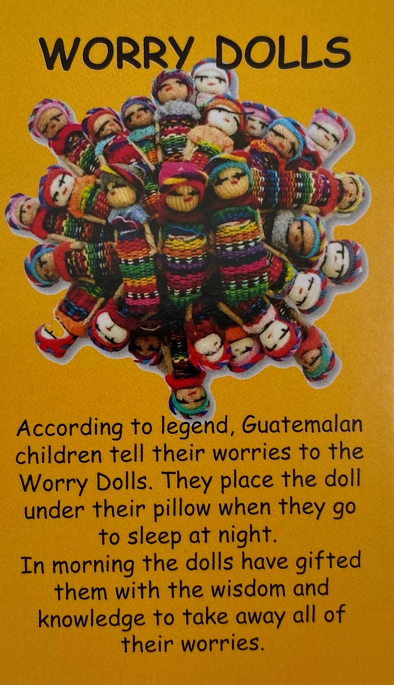 Handcrafted Guatemalan Folk Art Worry Dolls in Bag | Etsy