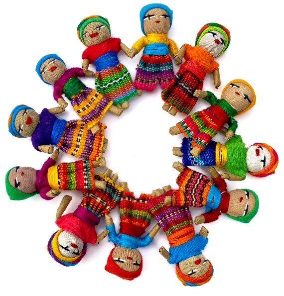 6 Boys and 6 Girl Fine Worry Dolls Handmade Doll Collection | Etsy