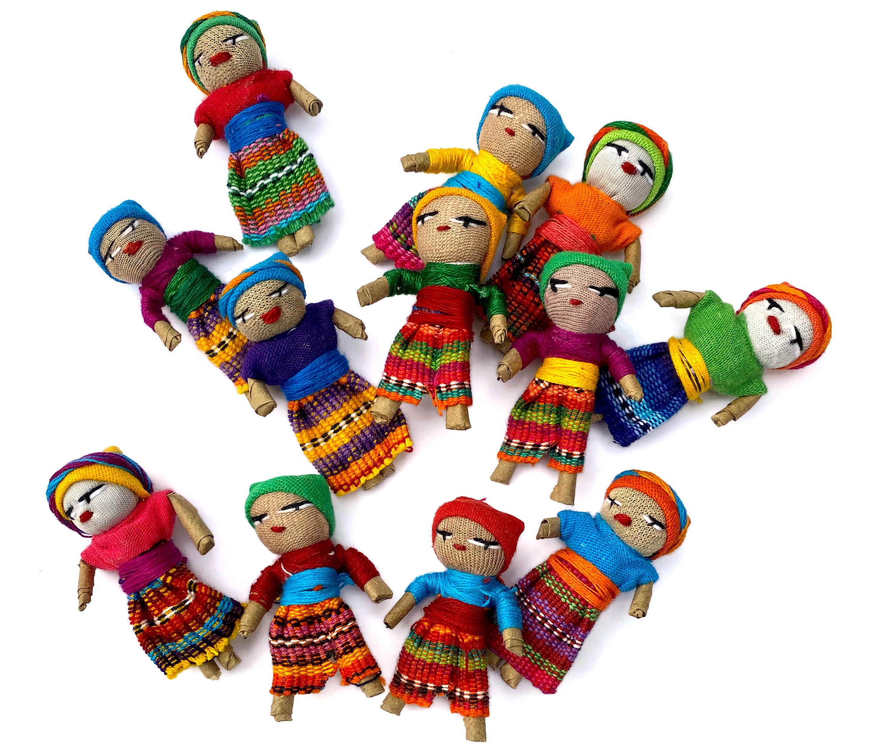 6 Boys and 6 Girl Fine Worry Dolls Handmade Doll Collection | Etsy