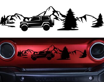 Mountain Decal Jeep Dashboard - Etsy
