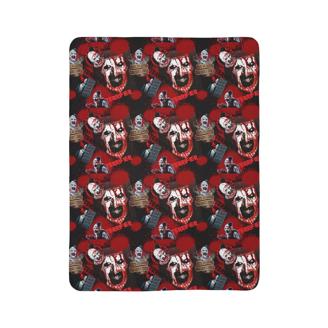 Art the Clown Terrifier Collage Fleece Sherpa Blanket - Etsy