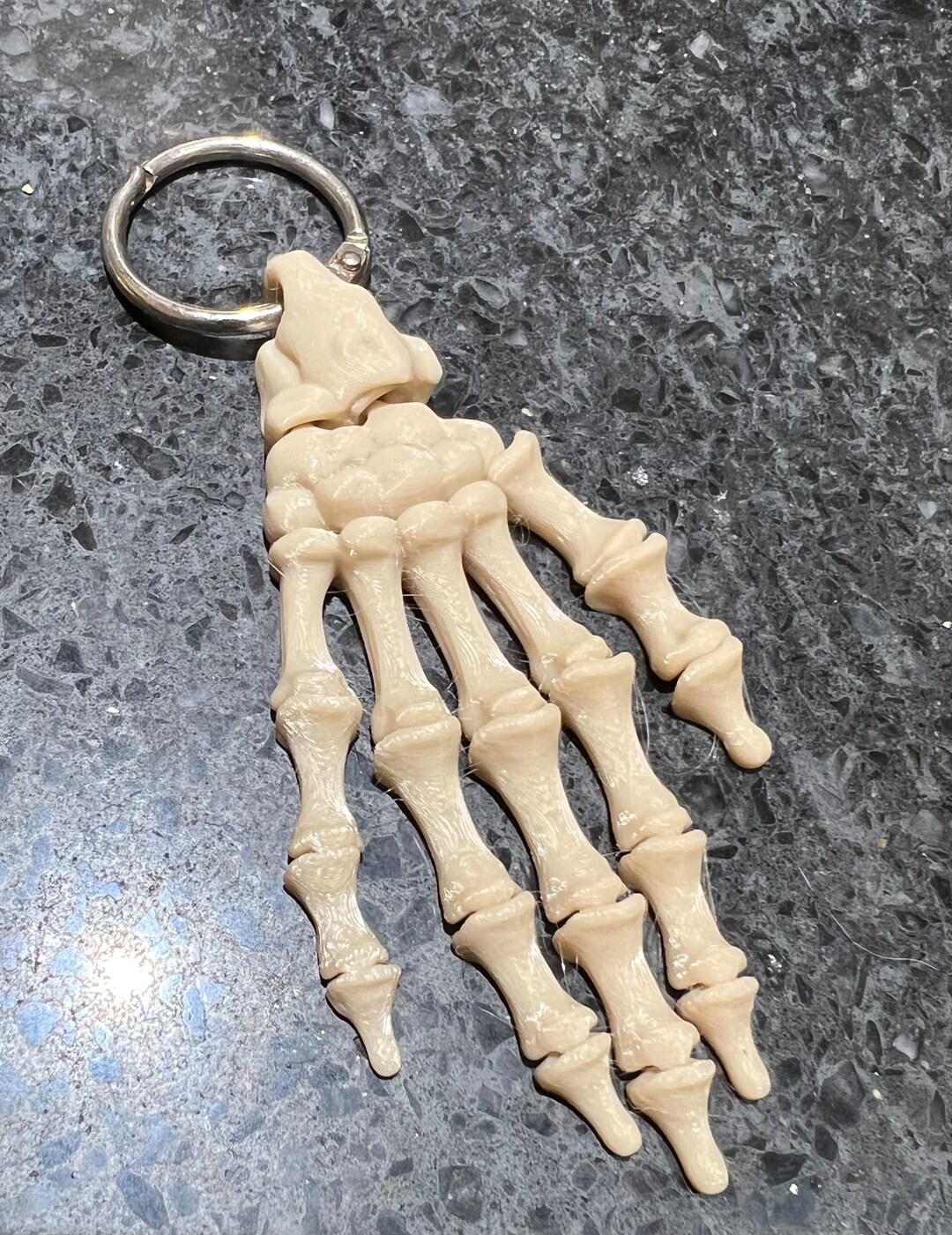 Skeleton Hand Articulated Keychain - Etsy
