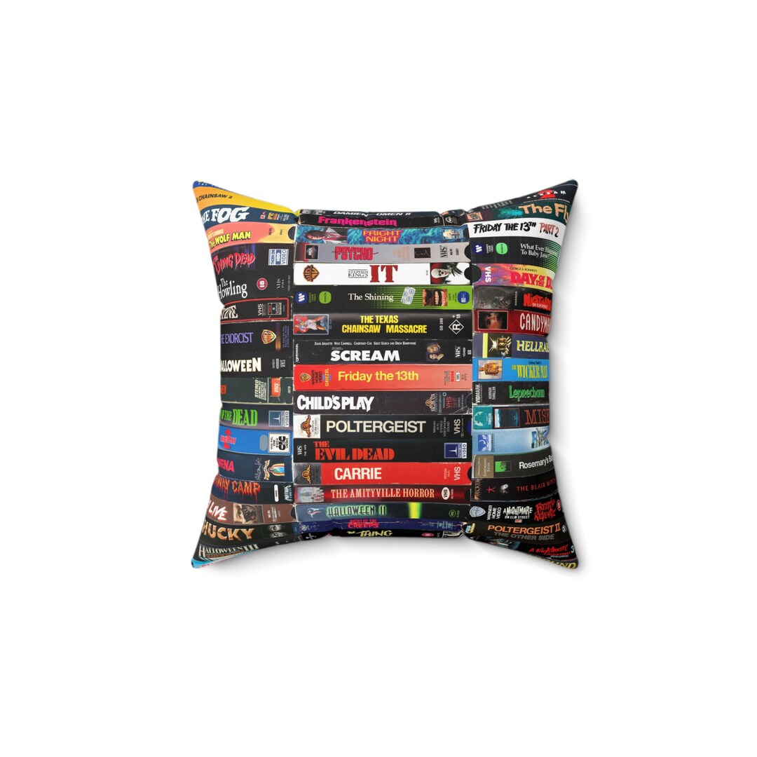 Horror Movie VHS Spun Polyester Square Pillow - Etsy