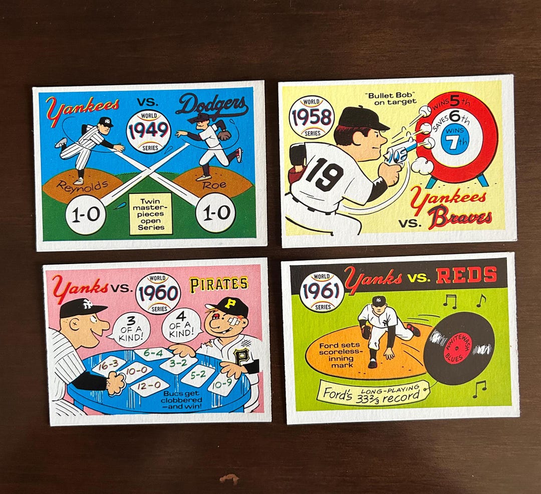 World Series 1949, 1958, 1960, and 1961 Baseball Cards, 1970 Fleer ...
