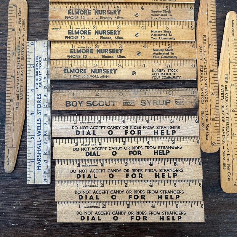 Vintage Wooden Ruler - Etsy