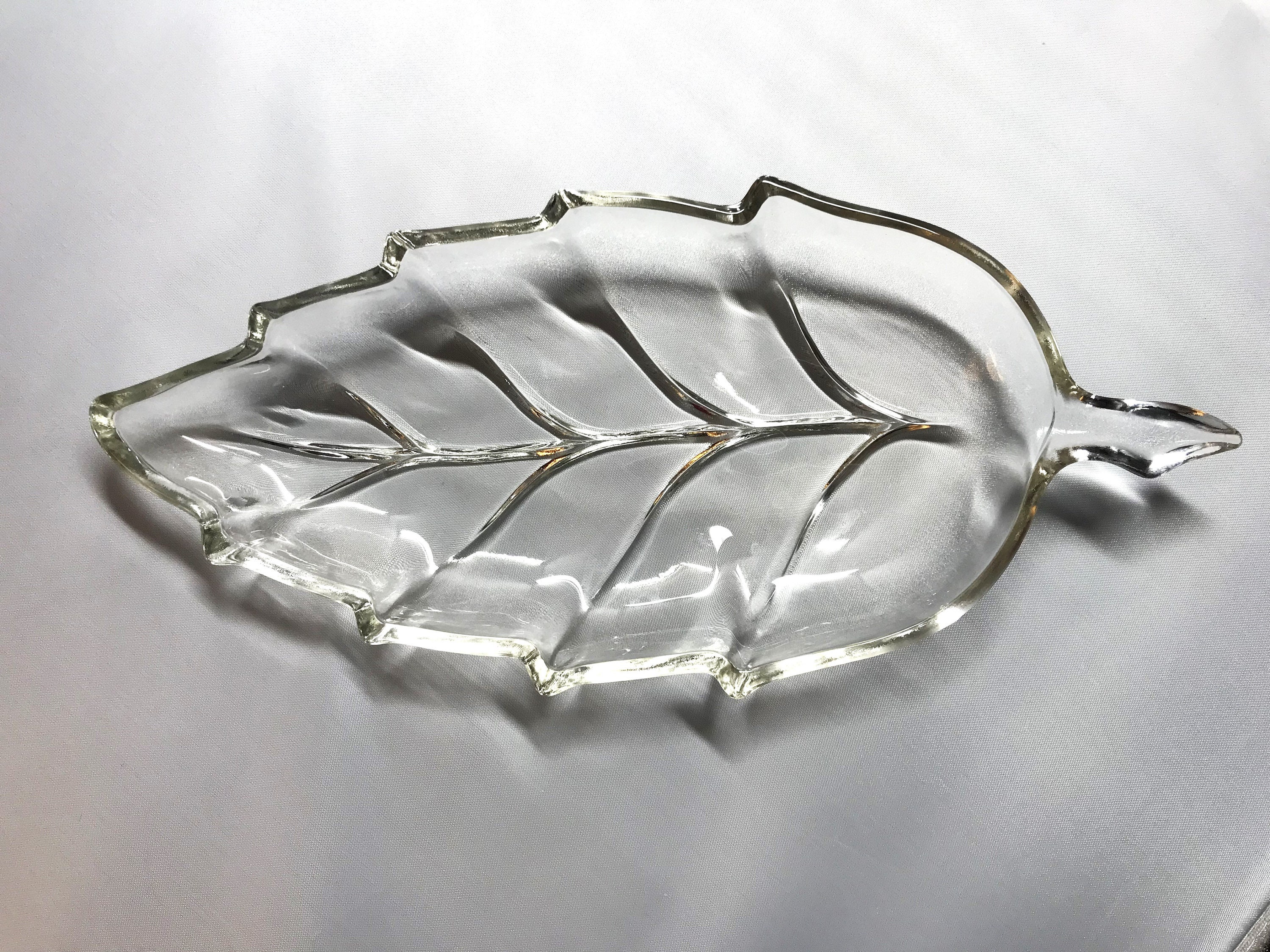 Hazel Atlas Leaf Shaped Condiment Serving Dish, Pressed Leaf Pattern - Etsy