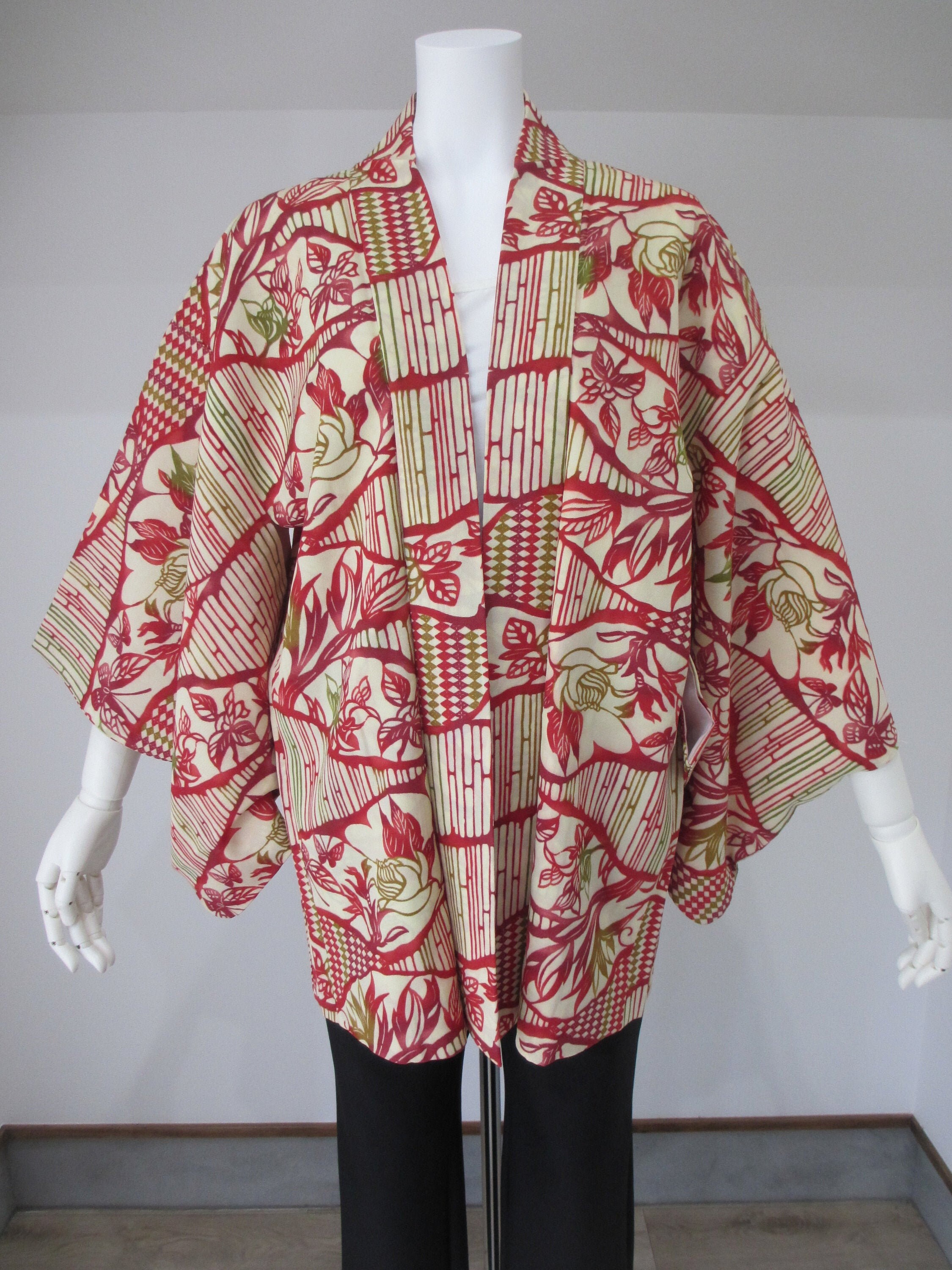 NO.603 japonais vintage Haori Kimono Veste très bon état | Etsy