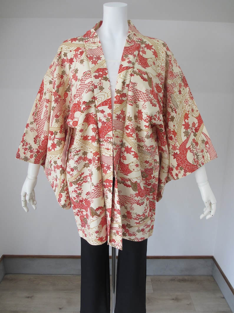 NO.485 Japanese Vintage Haori Kimono Jacket Very Good - Etsy Australia