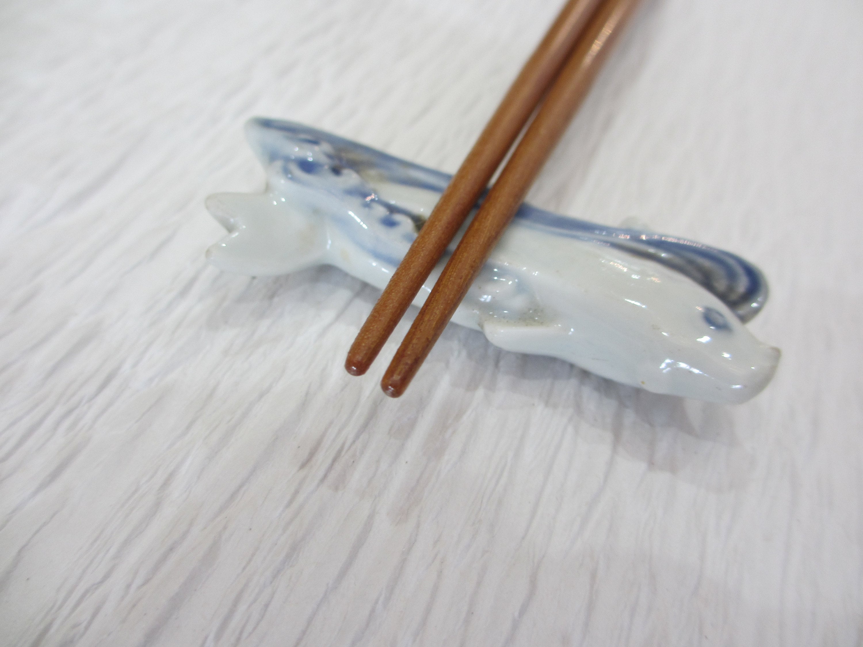 NO.192 Japanese Vintage Fish Chopstick Rest "kiyomizuyaki" "kiyomizu ...