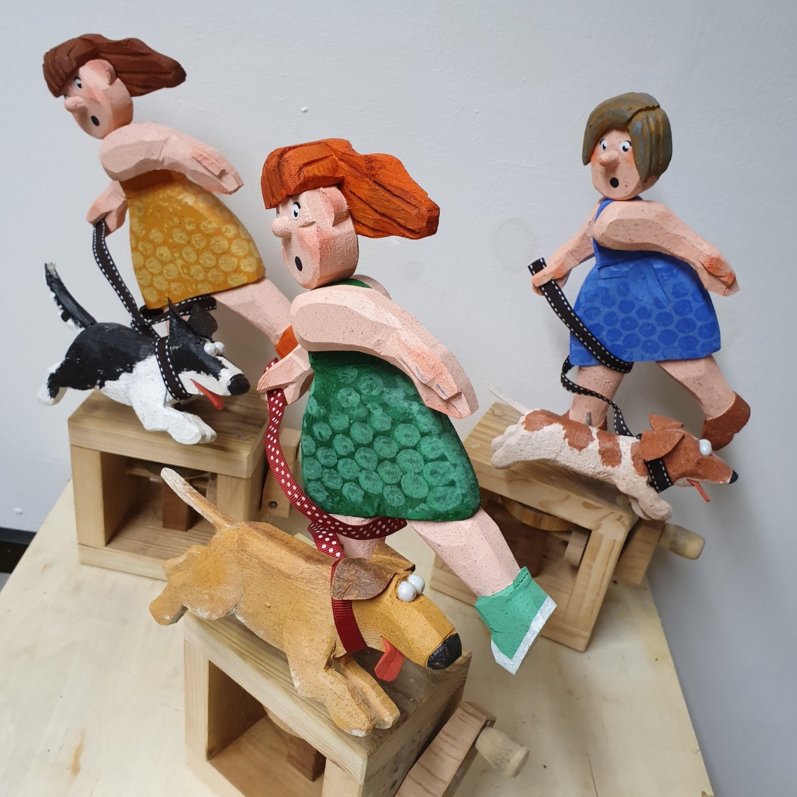 Personalised Dog Walk Automata Mechanical Kinetic Art - Etsy