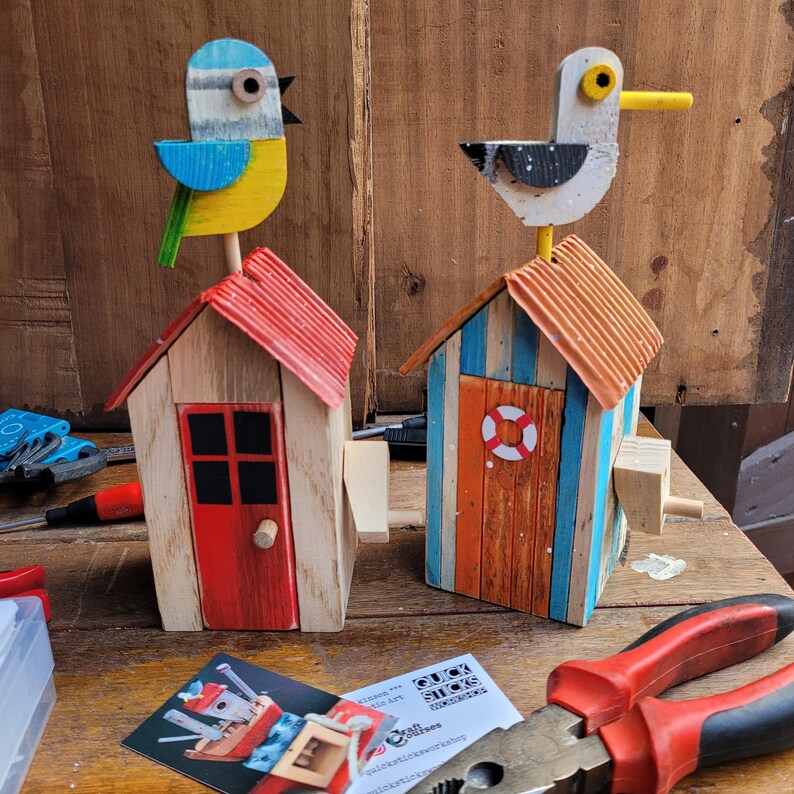 Bird Automaton Kit, Mechanical Kinetic Automata Art, Reclaimed Recycled ...