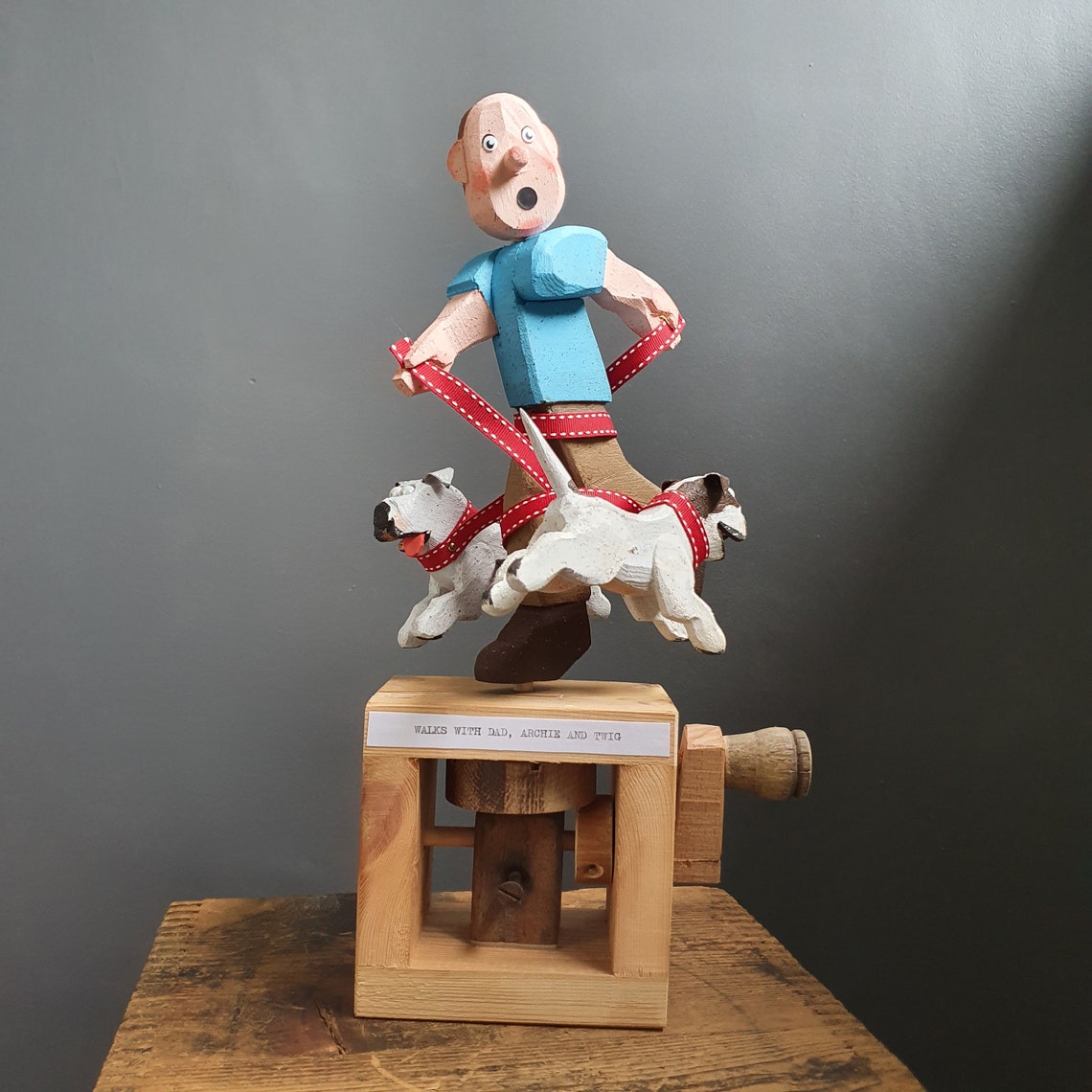 Personalised Dog Walk Automata Mechanical Kinetic Art - Etsy