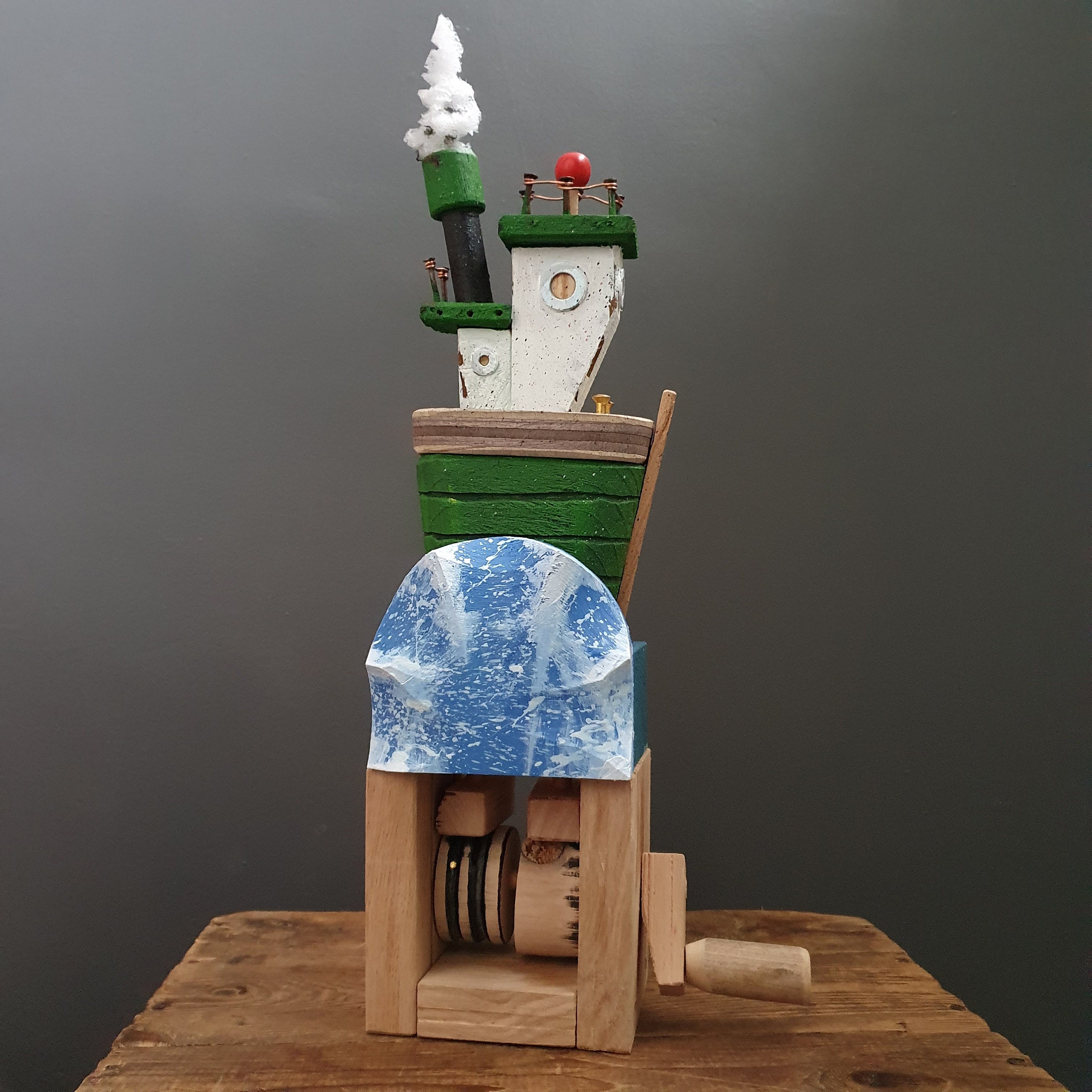 Nautical Boat Automaton Mechanical Kinetic Art Reclaimed - Etsy