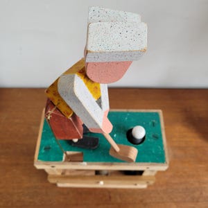 Golfing Automaton, Mechanical Kinetic Art, Reclaimed Recycled Pallet ...