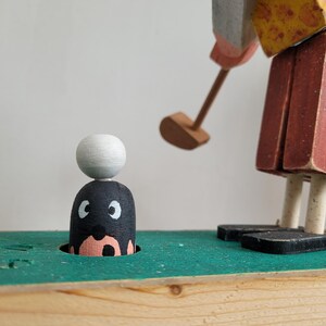 Golfing Automaton, Mechanical Kinetic Art, Reclaimed Recycled Pallet ...