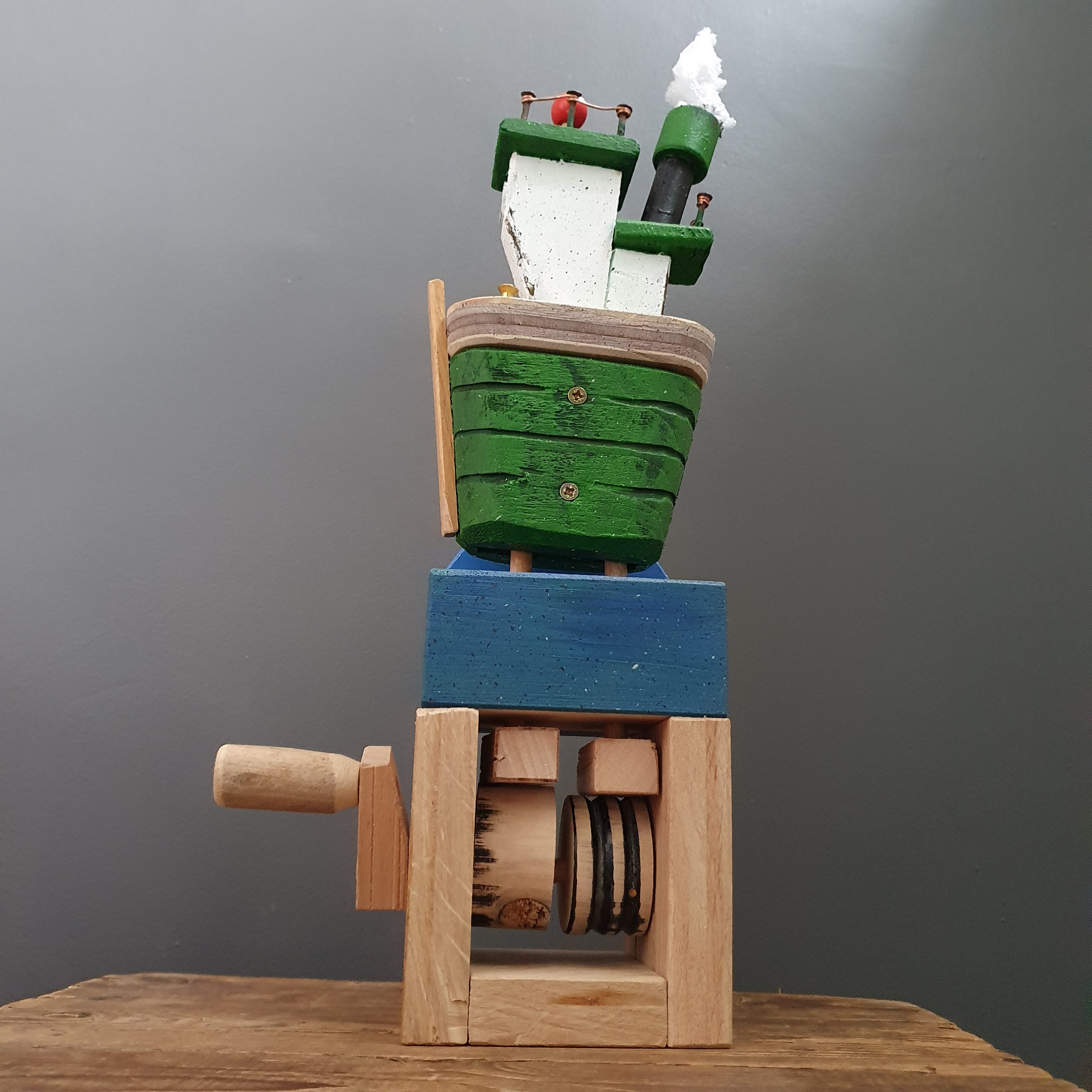 Nautical Boat Automaton Mechanical Kinetic Art Reclaimed - Etsy