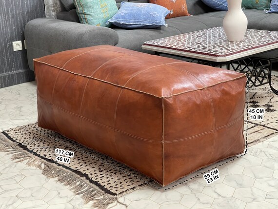 moroccan pouffe moroccan pouf Brown moroccan handmade moroccan Brown ...