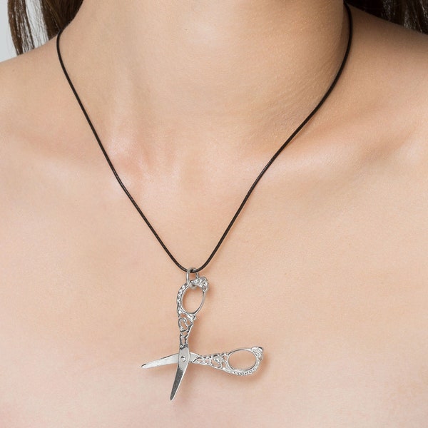 Scissor Necklace - Etsy