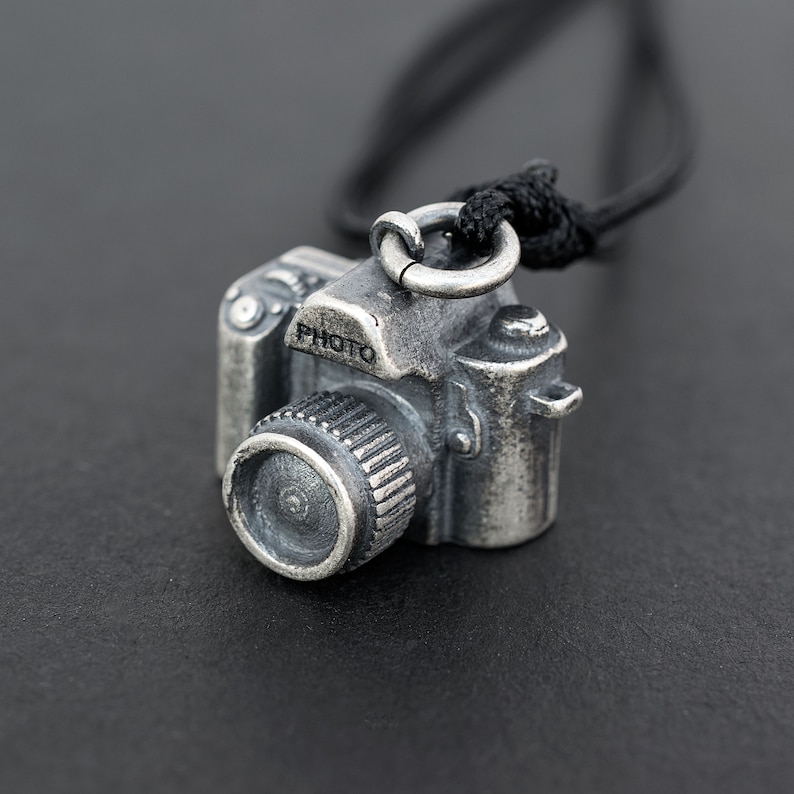 Oxidized Sterling Silver Camera Necklace | Photographer Jewelry Best ...