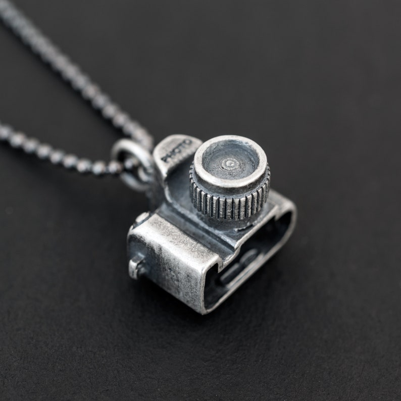 Oxidized Sterling Silver Camera Necklace | Photographer Jewelry Best ...