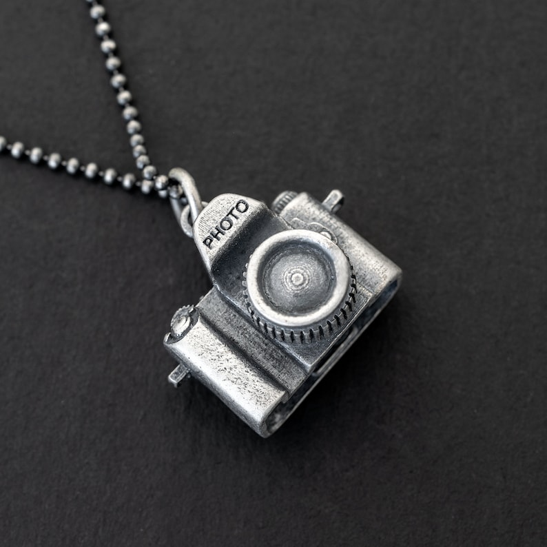 Oxidized Sterling Silver Camera Necklace | Photographer Jewelry Best ...