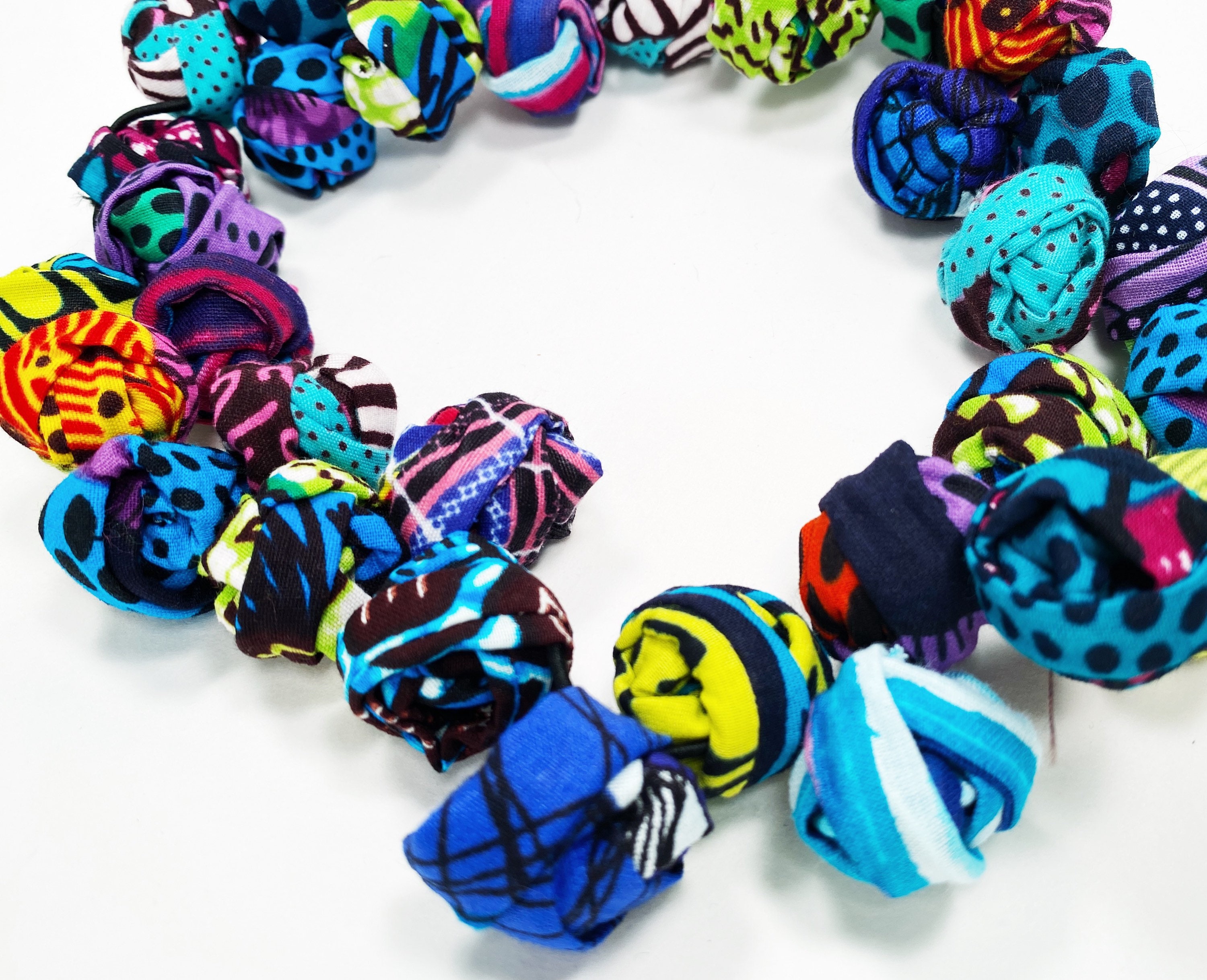 Handmade African Ankara Fabric Necklace Benefits Books Charity - Etsy