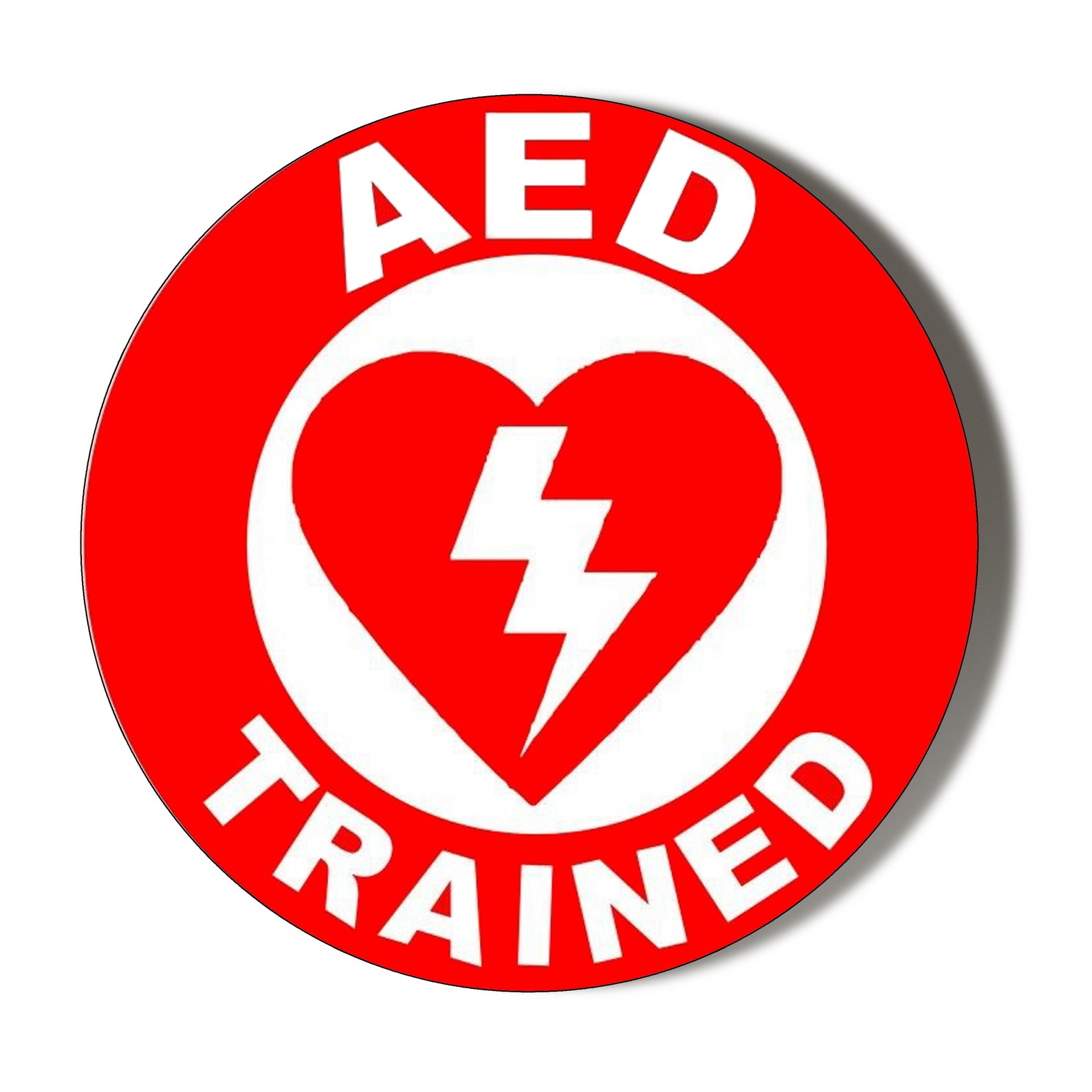 AED TRAINED Button Badge 4 Various Sizes Available - Etsy
