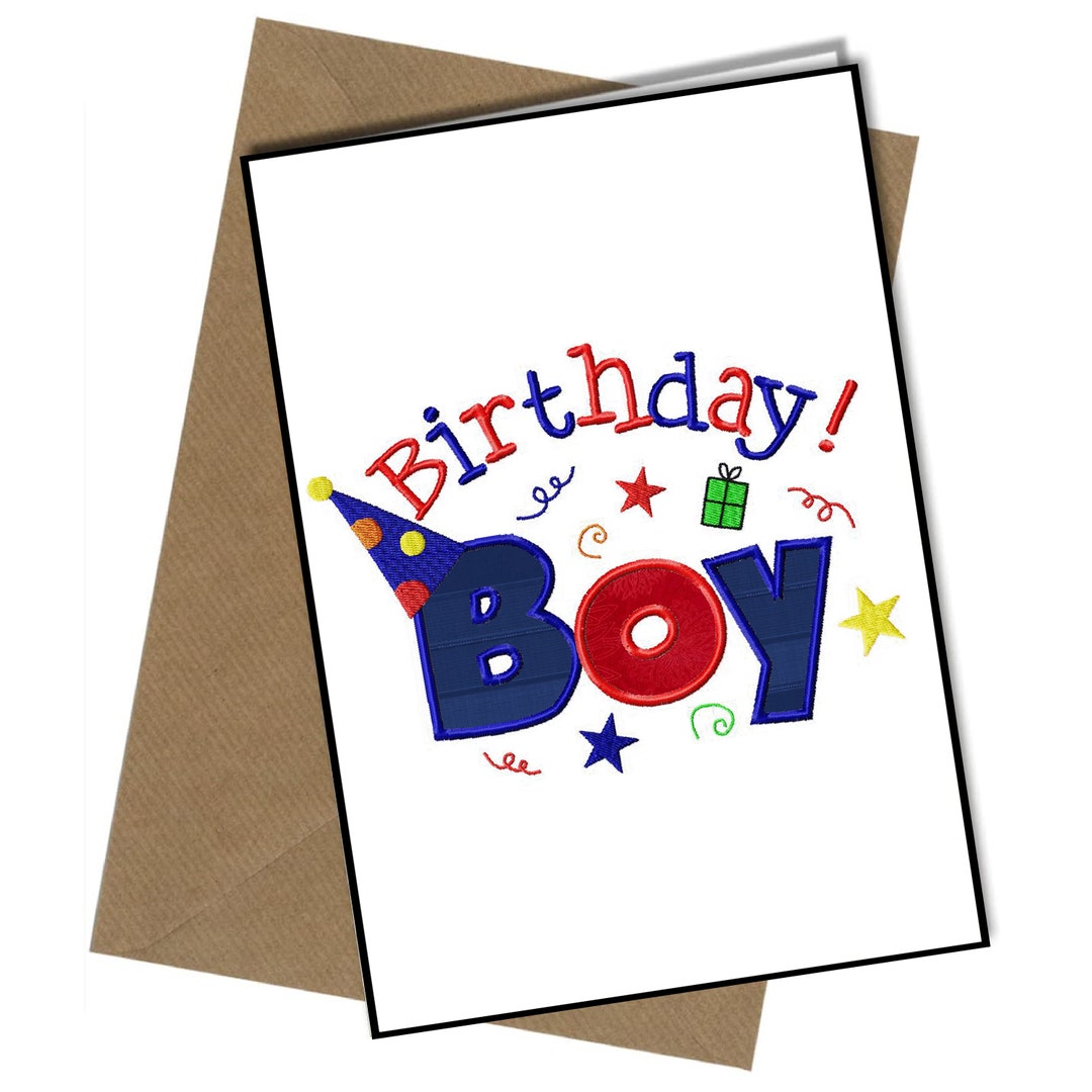 Birthday Boy Birthday Card A5 With Badge or Keyring 6 Various Sizes ...