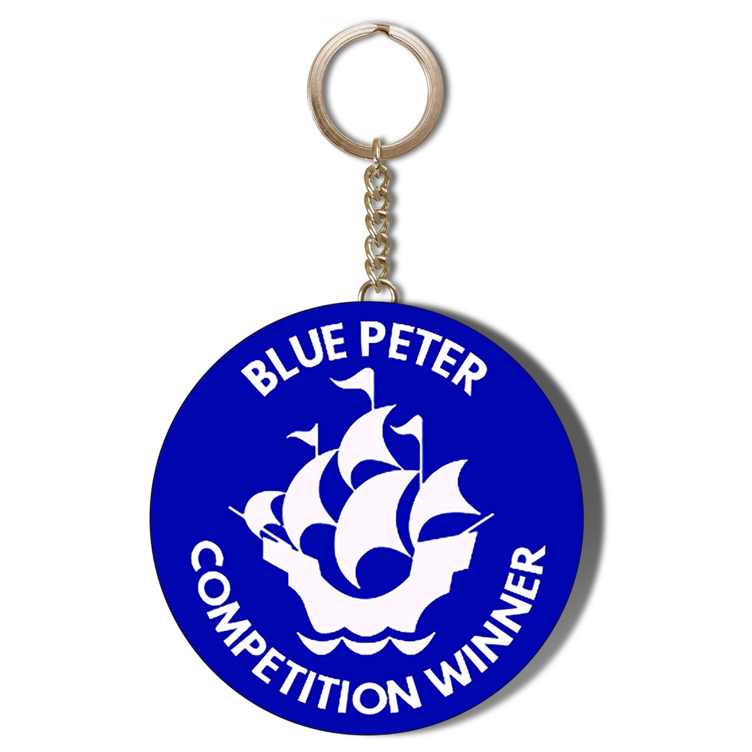 BLUE PETER Competition Winner Blue Badge Round Keyring 5 - Etsy